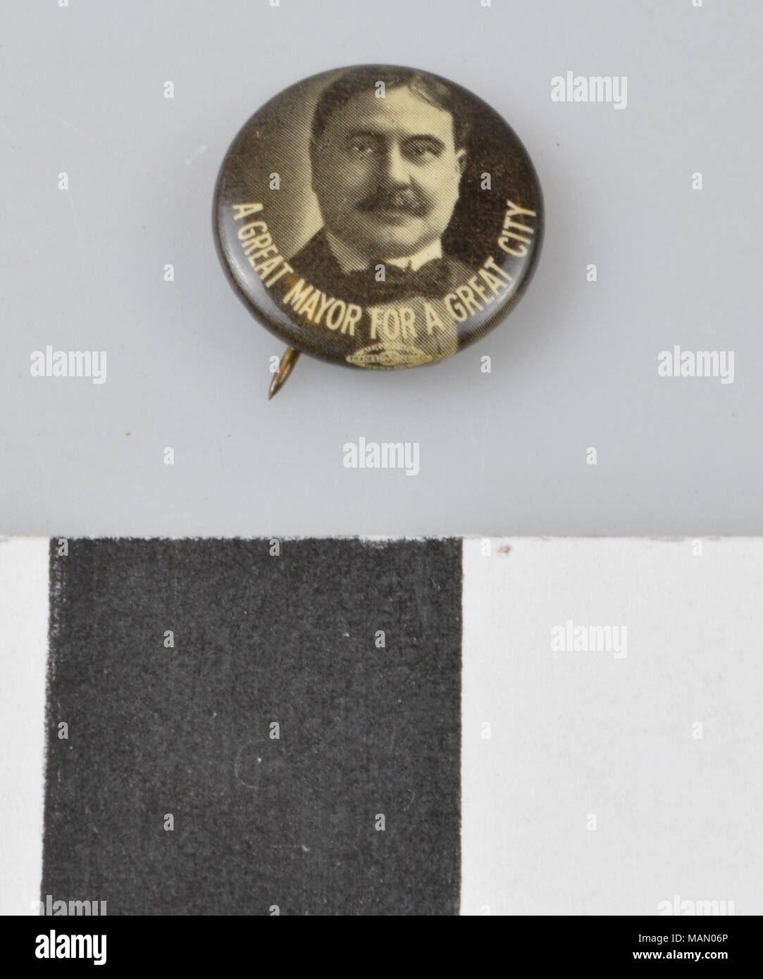 Mayoral campaign button with text 'A GREAT MAYOR FOR A GREAT CITY ...