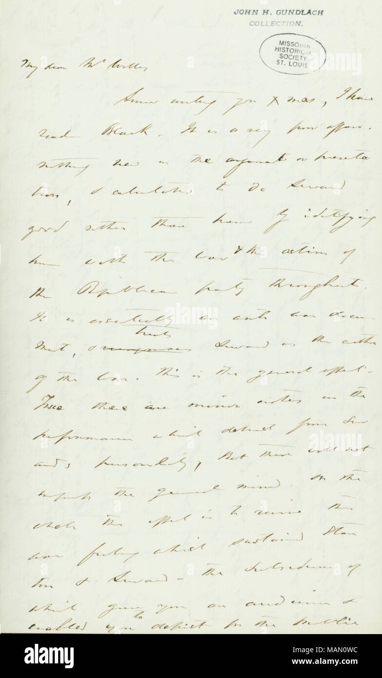 Gives his opinion after reading Black. Title: Letter signed Montgomery ...