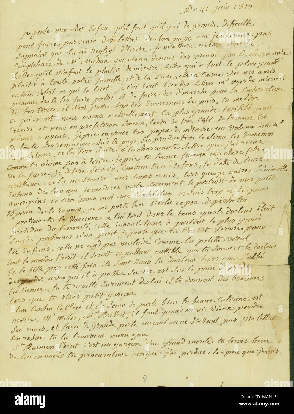 Regarding family news, deaths, and marriages. Title: Letter to Antoine ...