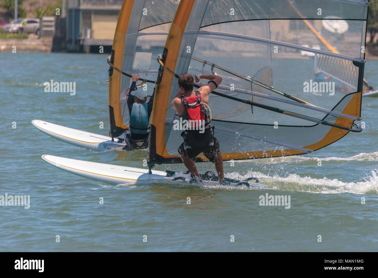 Sailboarders hi-res stock photography and images - Alamy