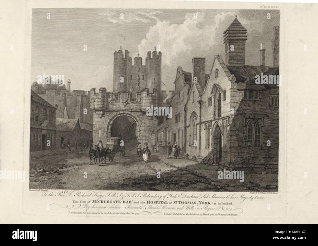 MICKLEGATE-BAR and the HOSPITAL of S.T THOMAS, YORK - . 1782. BYRNE ...