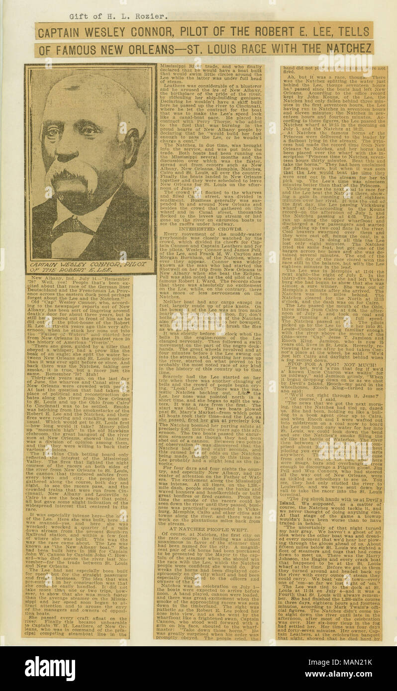 Article datelined New Albany, Indiana Title: Newspaper clipping titled ...