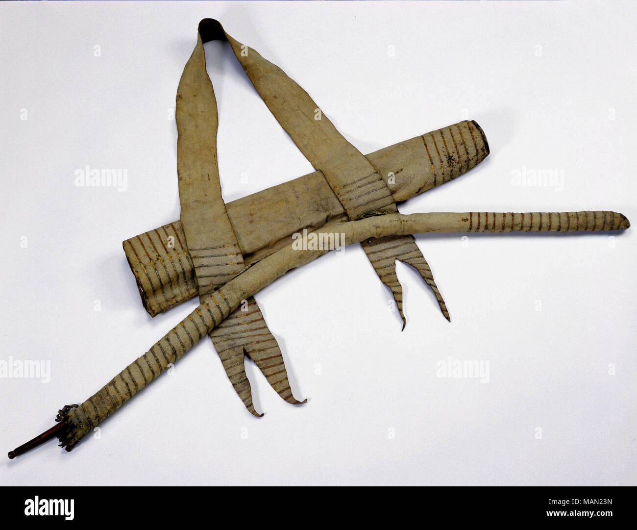 Native American Northern Plains quiver and bow case with bow, collected ...