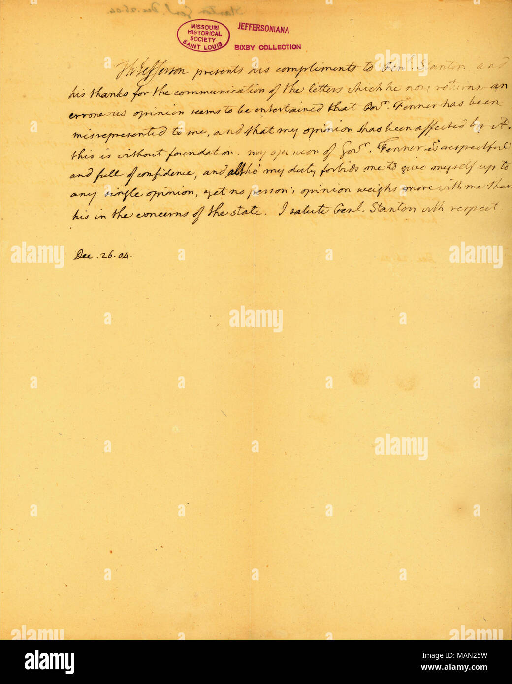 Governor fenner hi-res stock photography and images - Alamy