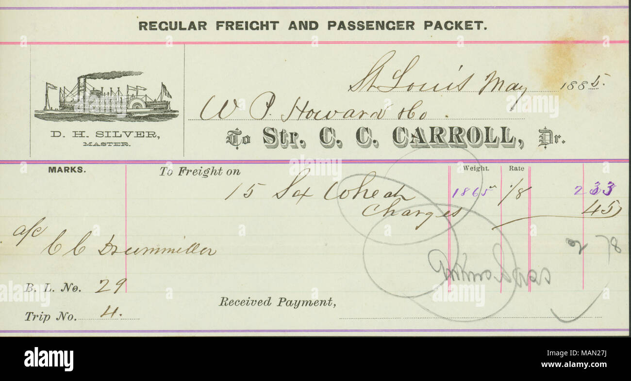 Steamboats 1885 hi-res stock photography and images - Alamy