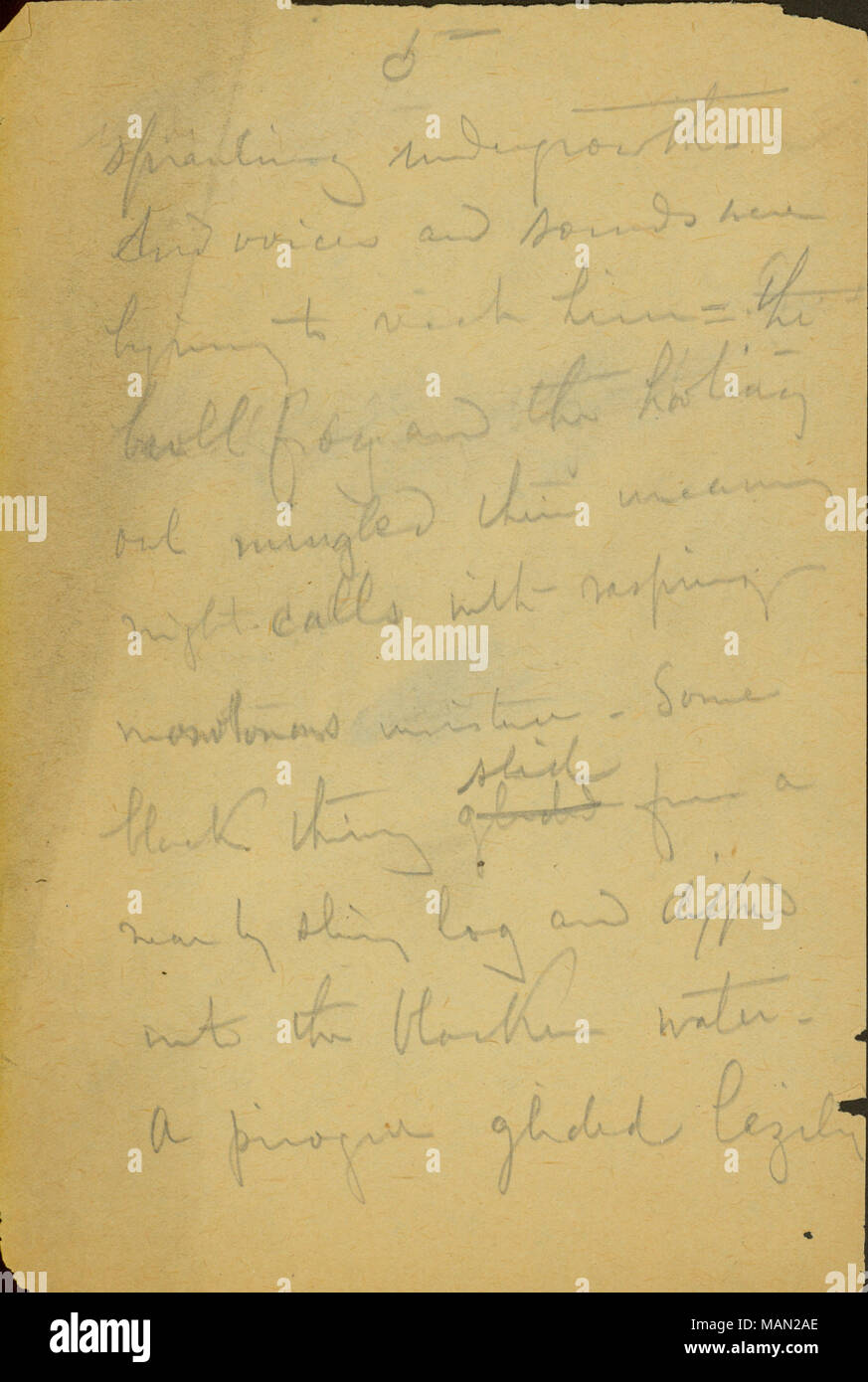 Several pages are missing from the manuscript. Title: Original pencil ...