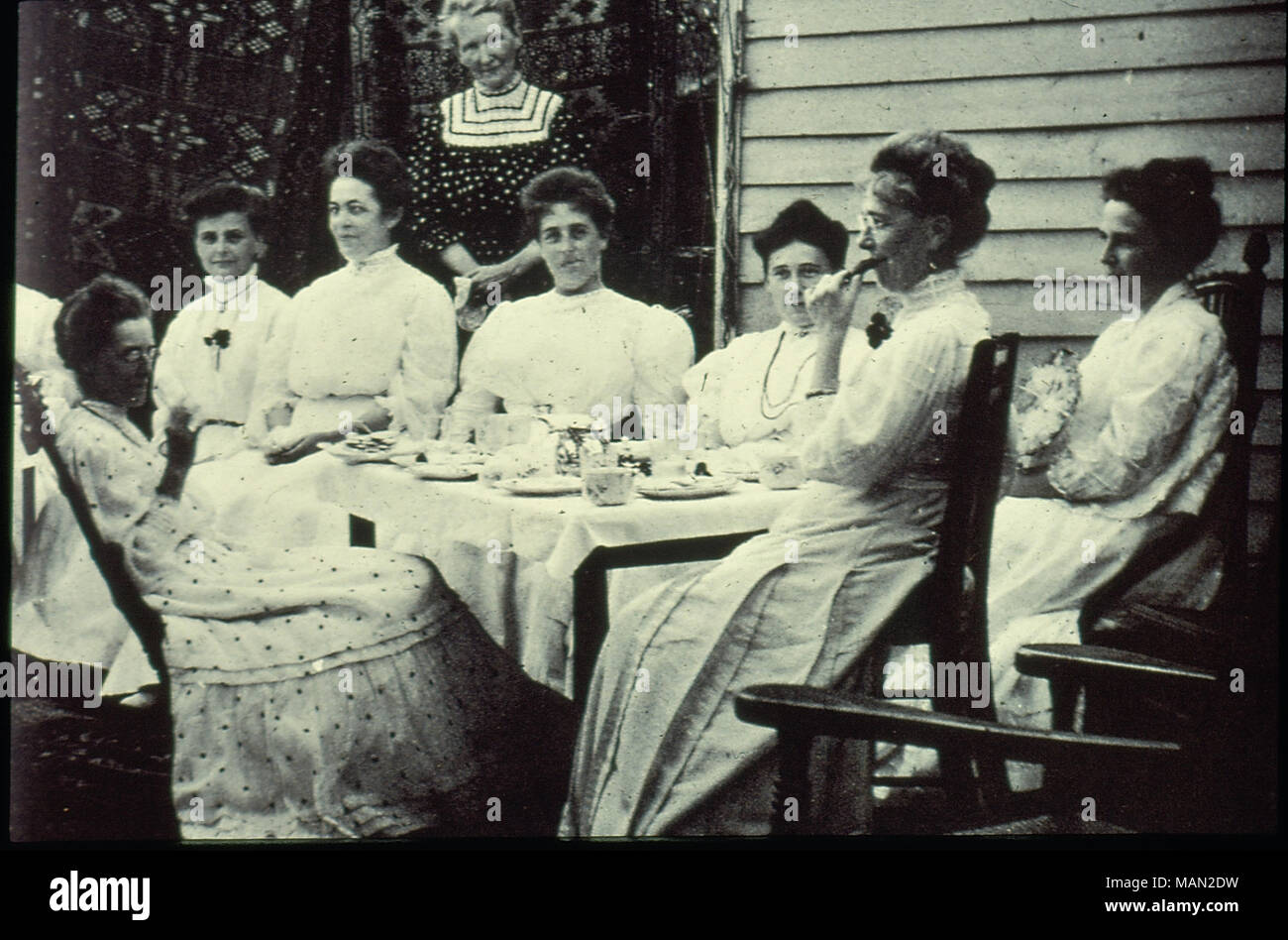 Title: Photograph of a group of women drinking tea, ca. 1910 . 1910 ...