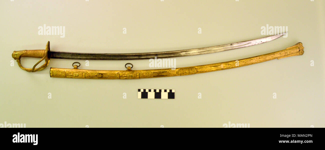 French Pattern 1822 Officer's Saber and Scabbard. Scabbard is highly ...