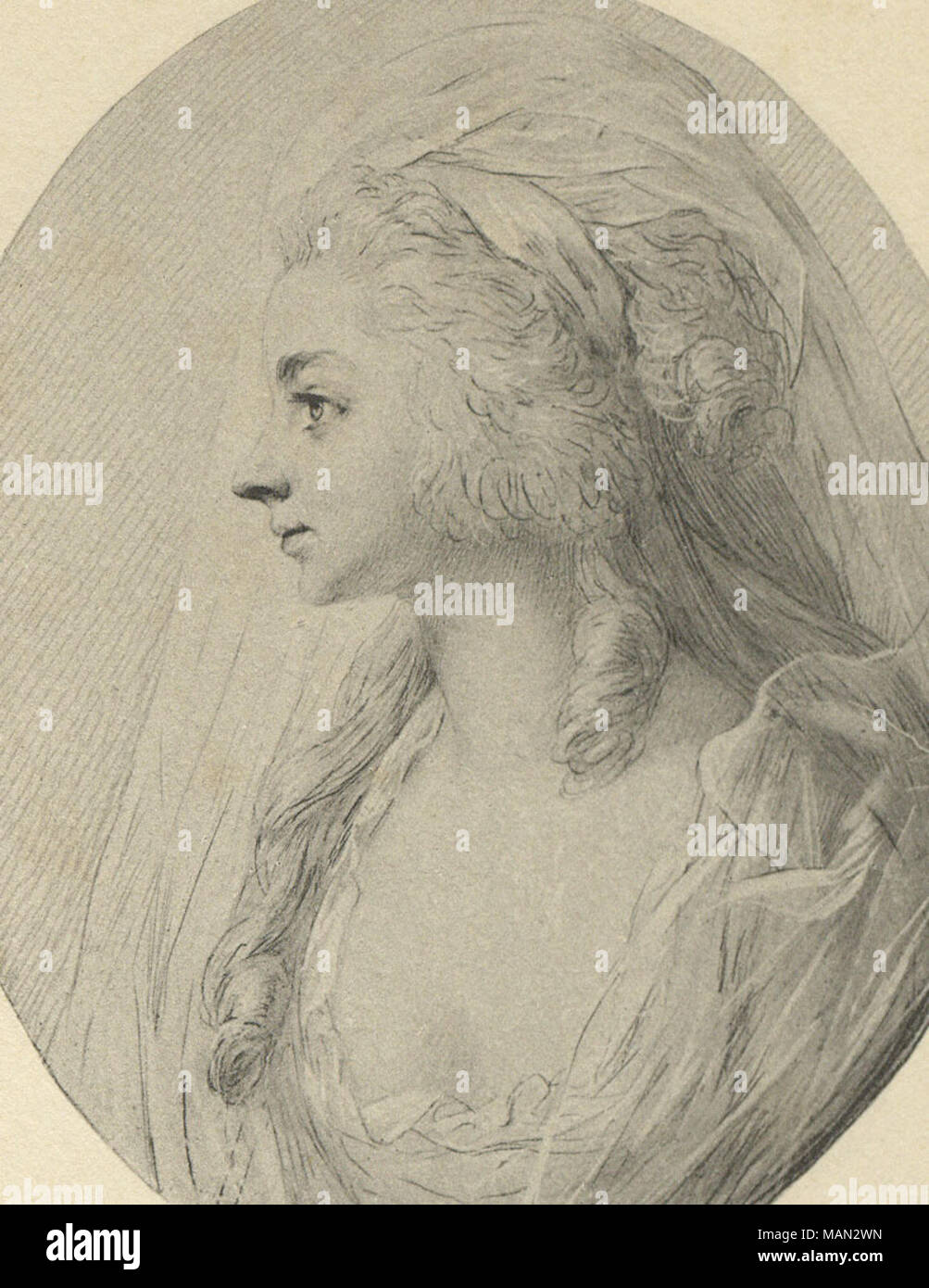 . Portrait of Sara Levy, daughter of Daniel Itzig, from Otto Waser's ...