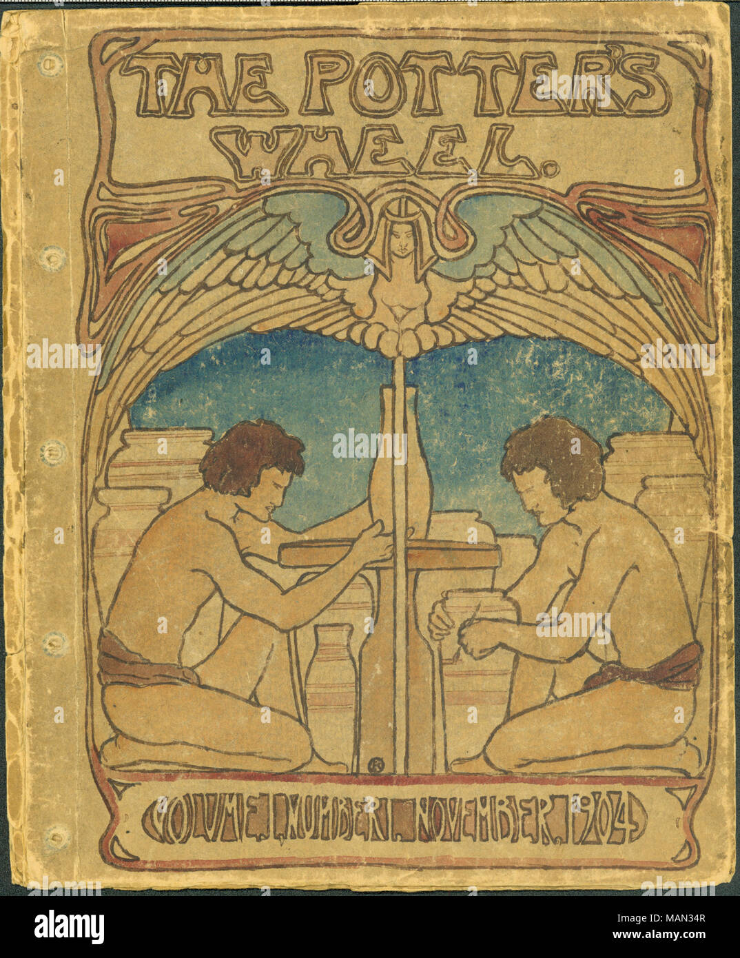 Drawing of ancient Egyptian men designed by Caroline Risque. Title:The ...