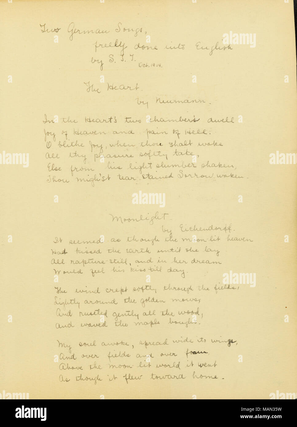 The german poems hi-res stock photography and images - Alamy