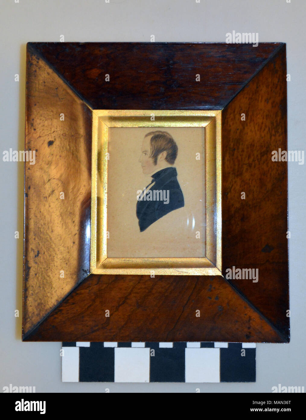 Miniature watercolor portrait of Matthew Steel. This set of portraits ...