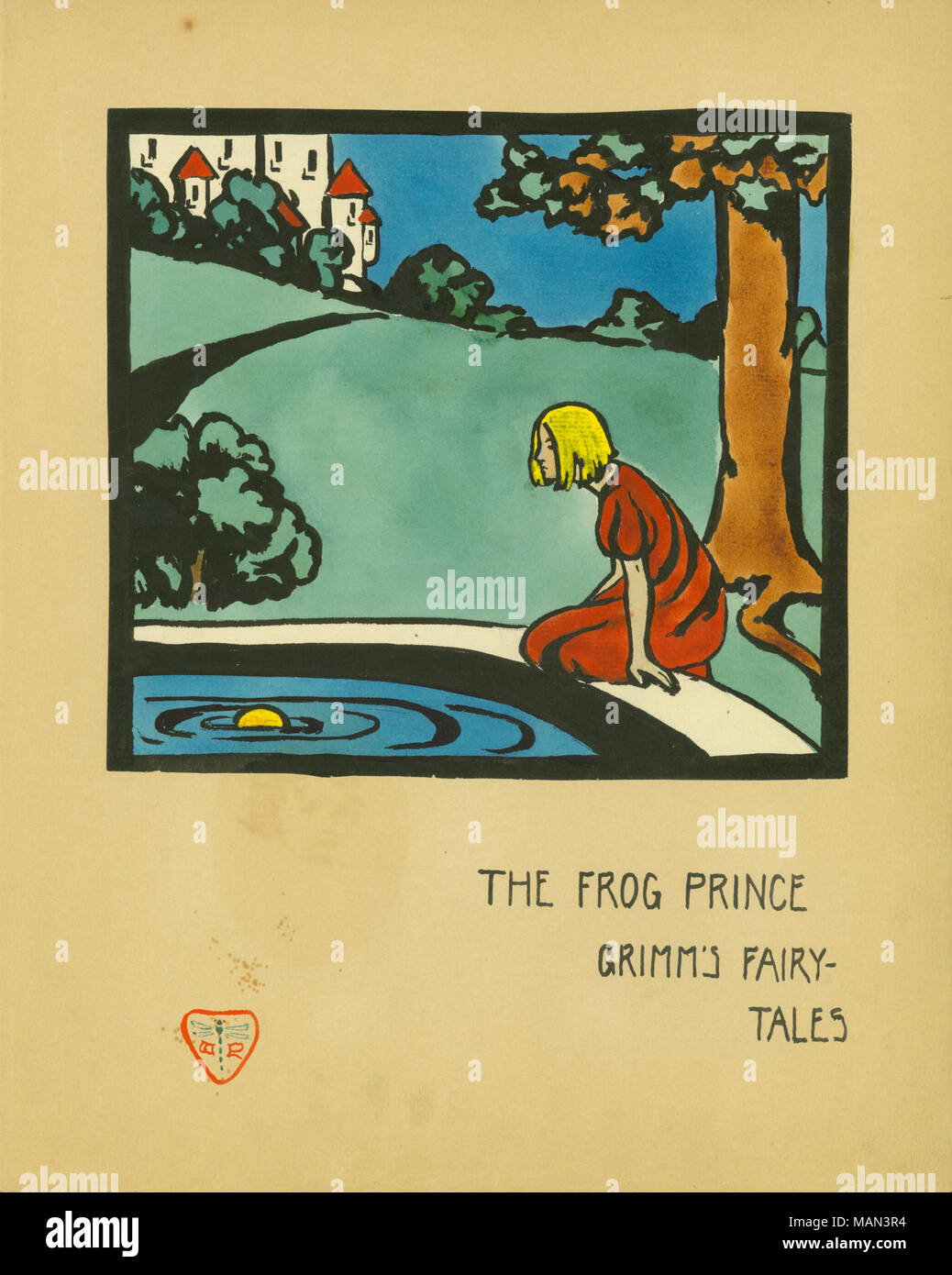 Illustration for the story 'The Frog Prince' from Grimm's Fairy Tales ...