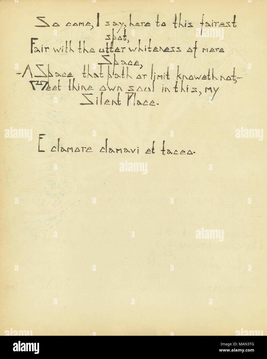 'The Silent Place,' poem by Guida Richey, page two. Title:The Potter's ...