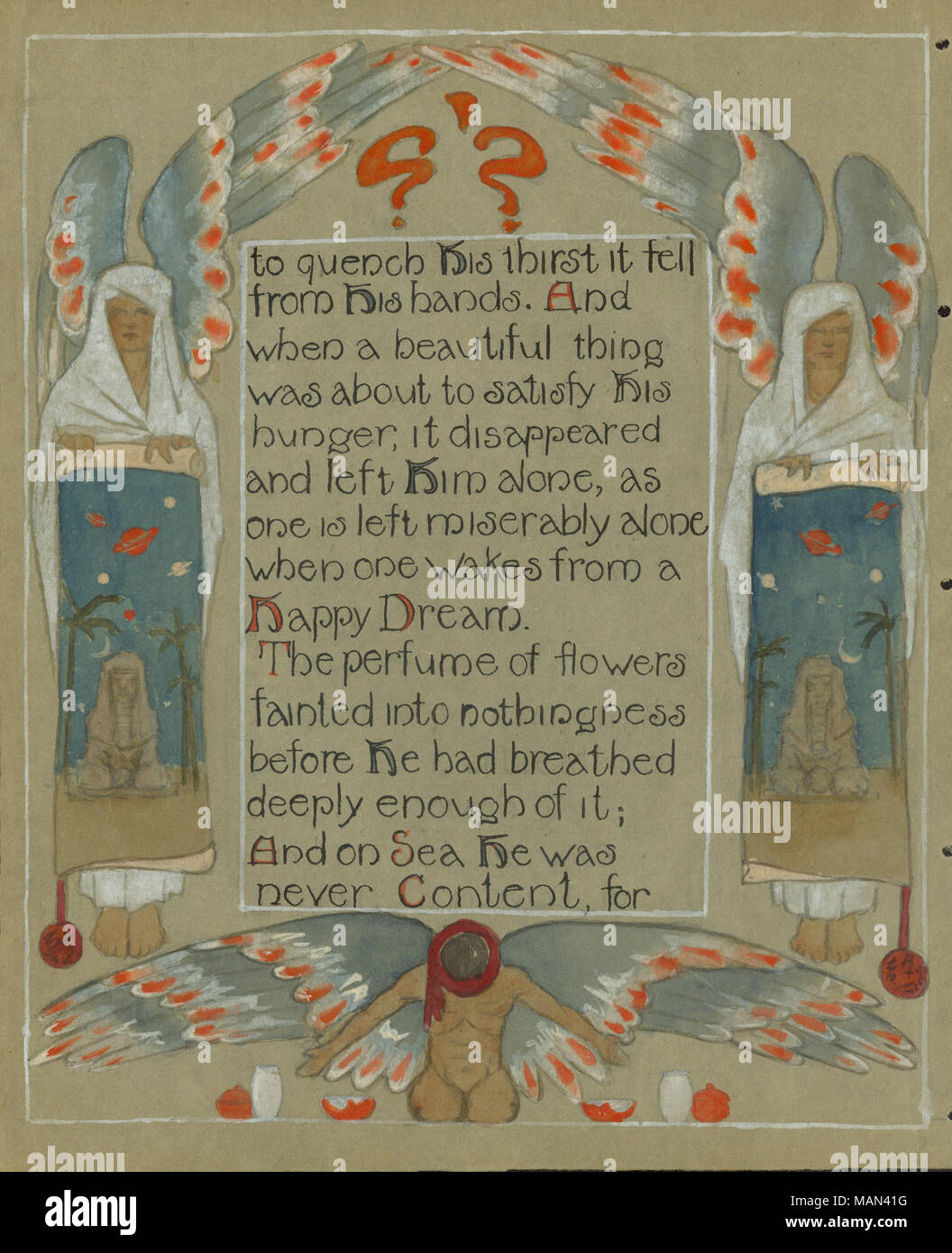 'La Morte,' poem by Sara Teasdale, page two. Unknown artist. Title:The ...