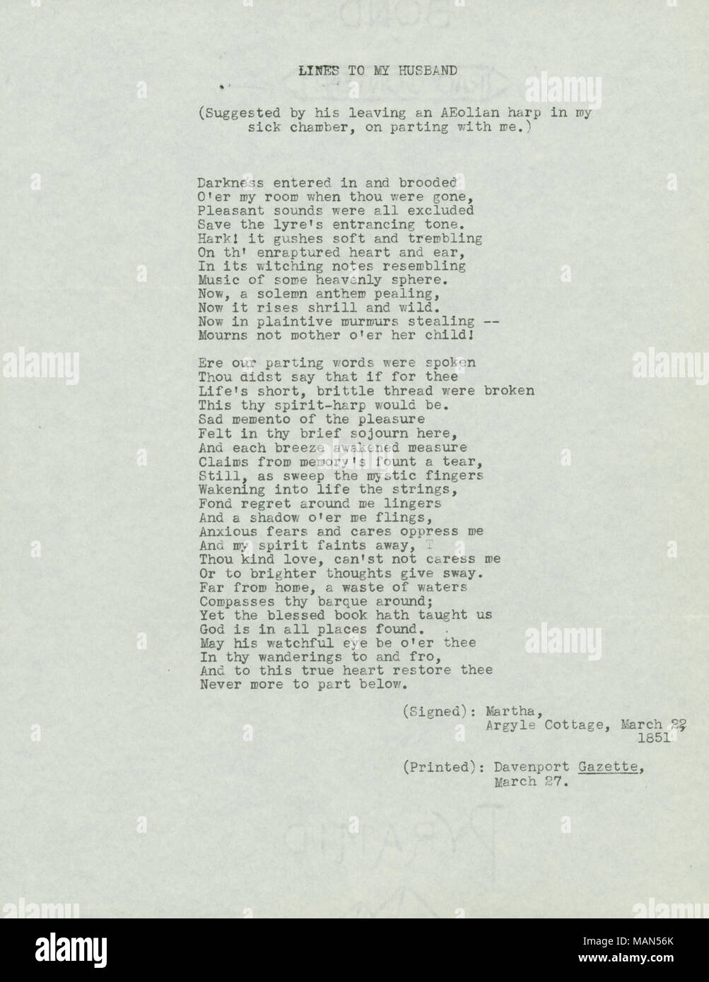 Poem printed hi-res stock photography and images - Alamy