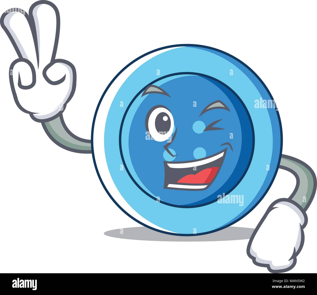 Two finger clothing button character cartoon Stock Vector Image & Art ...