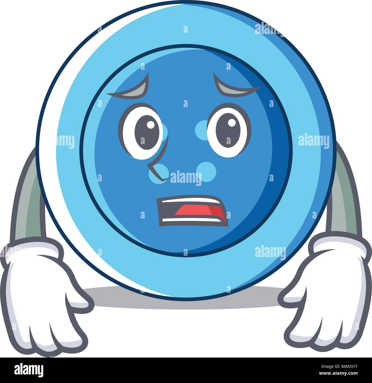 Afraid clothing button character cartoon Stock Vector Image & Art - Alamy