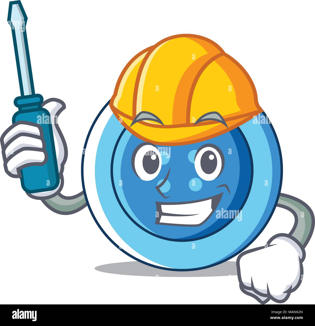 Automotive clothing button character cartoon Stock Vector Image & Art ...