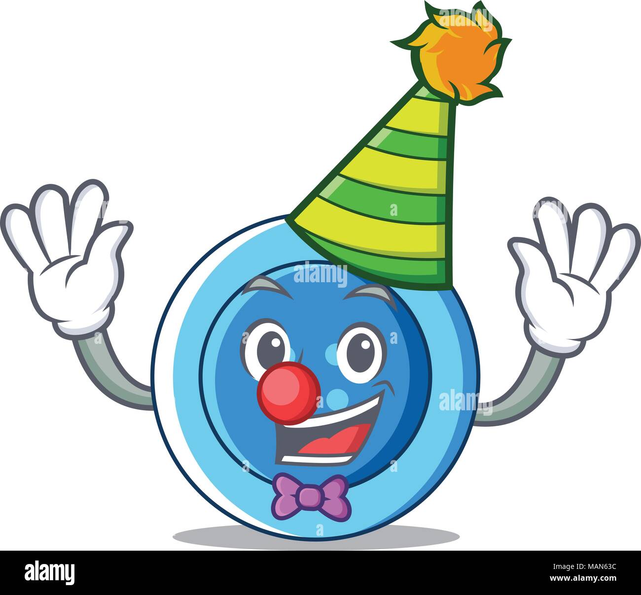 Clown clothing button character cartoon Stock Vector Image & Art - Alamy