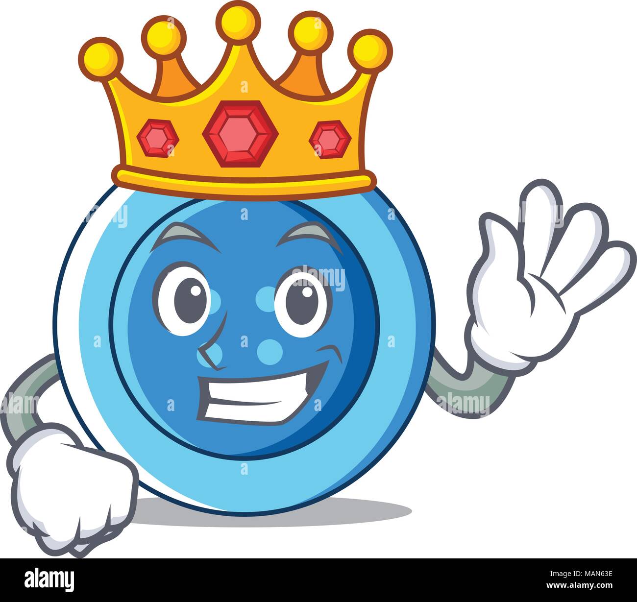 King clothing button character cartoon Stock Vector Image & Art - Alamy