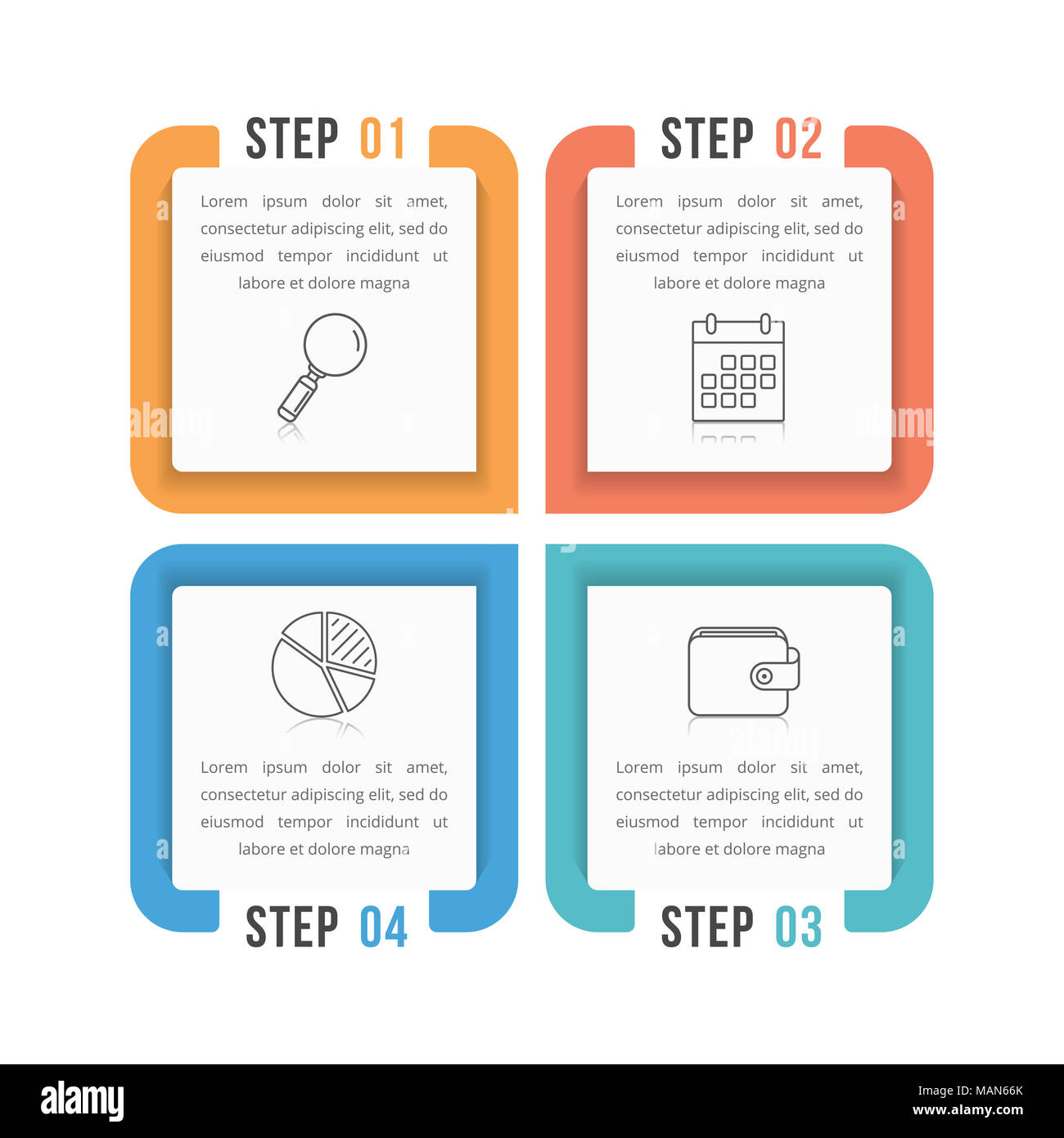 Four steps sequence process diagram hi-res stock photography and images ...