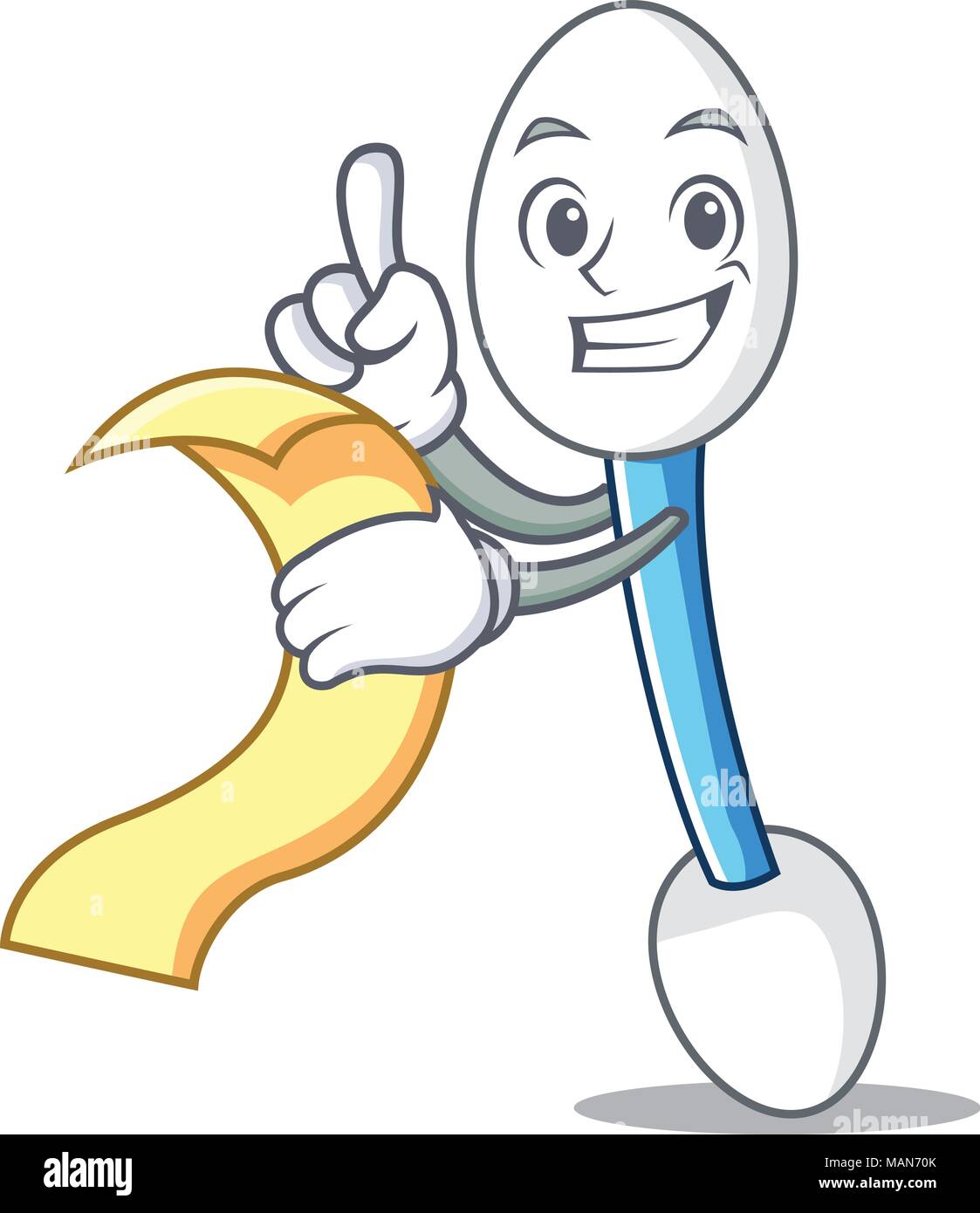 With menu cotton swab mascot cartoon Stock Vector Image & Art - Alamy