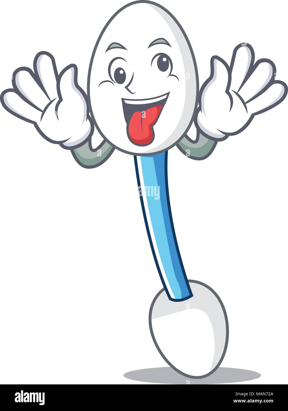 Crazy cotton swab mascot cartoon Stock Vector Image & Art - Alamy
