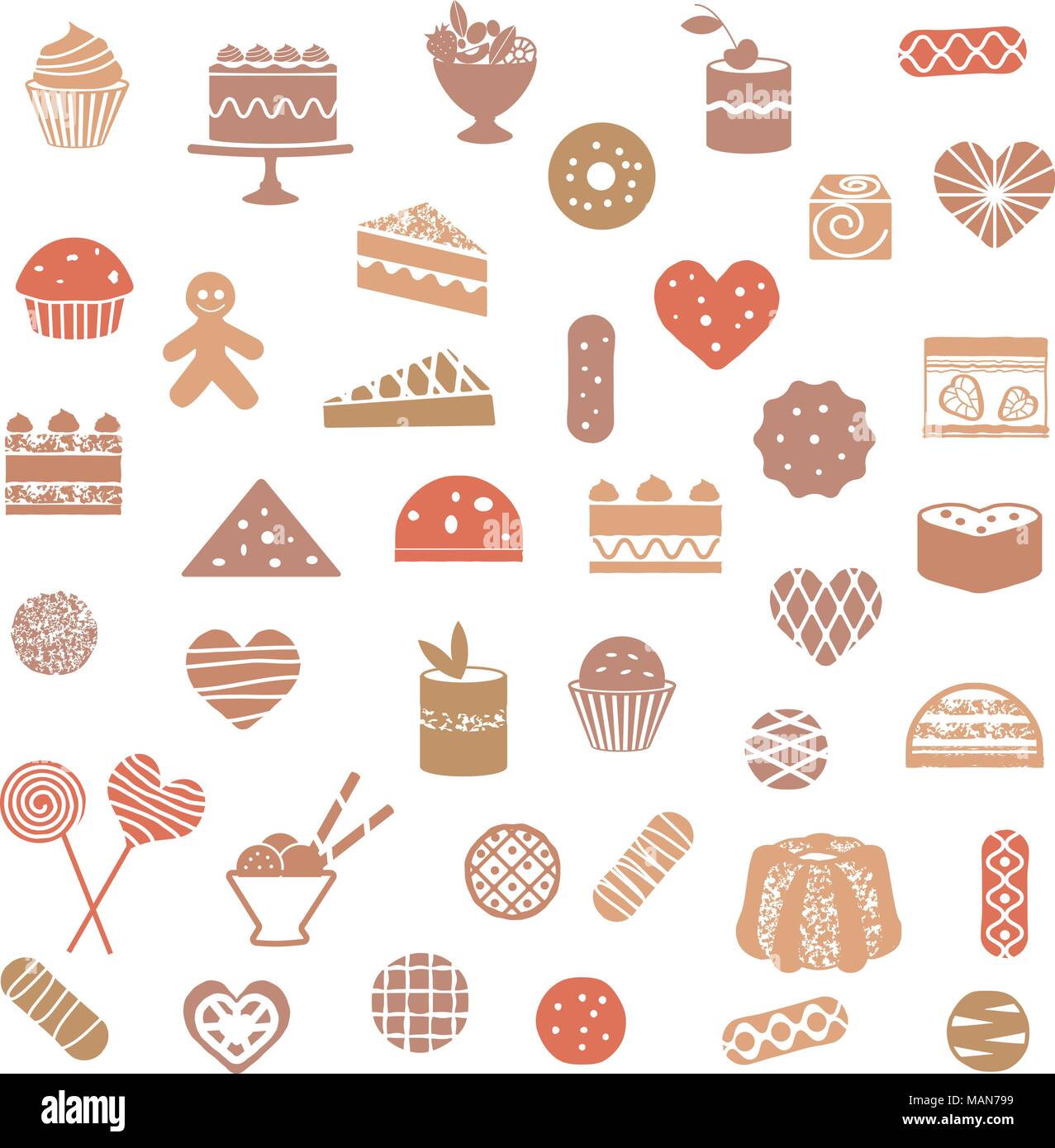 Pastry cakes confectionery sweets Stock Vector Images - Alamy