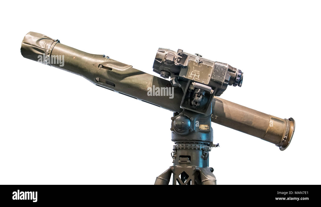 TOW weapon system from Vietnamese war, isolated on white background ...