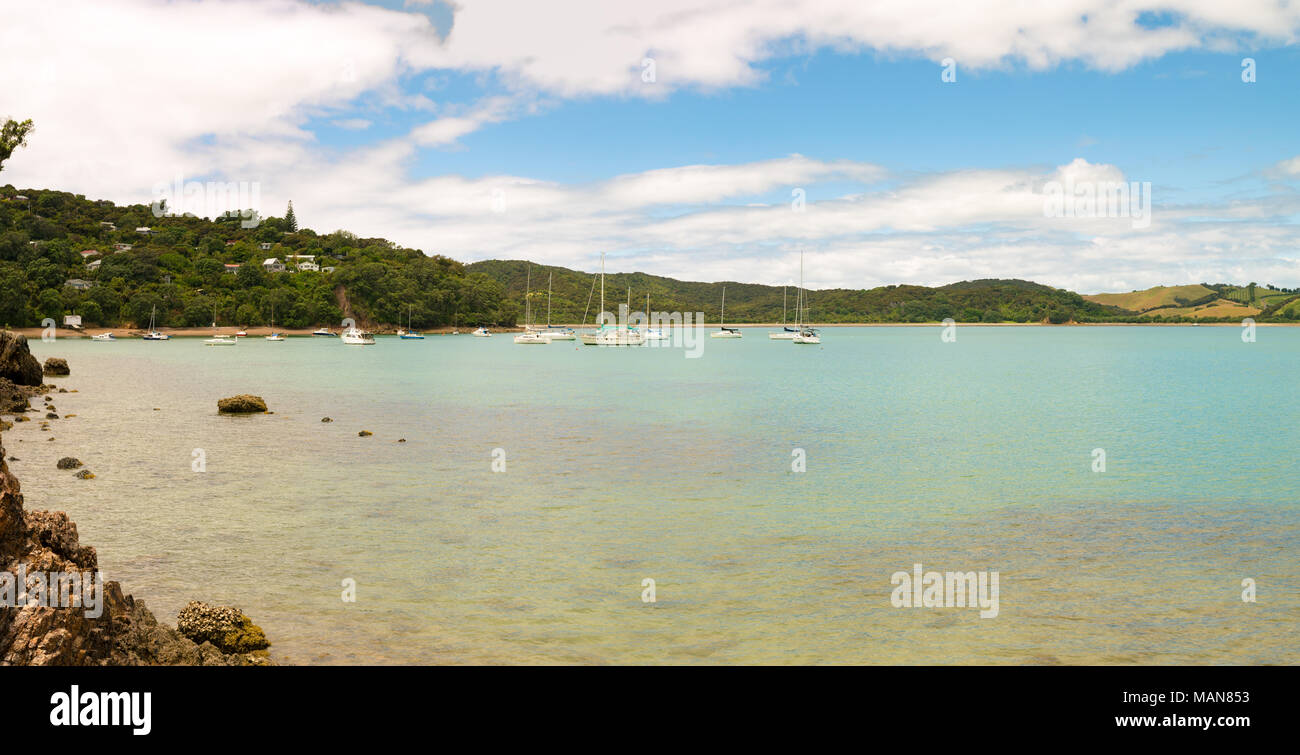 Panorama sea Bay in New Zealand Stock Photo - Alamy