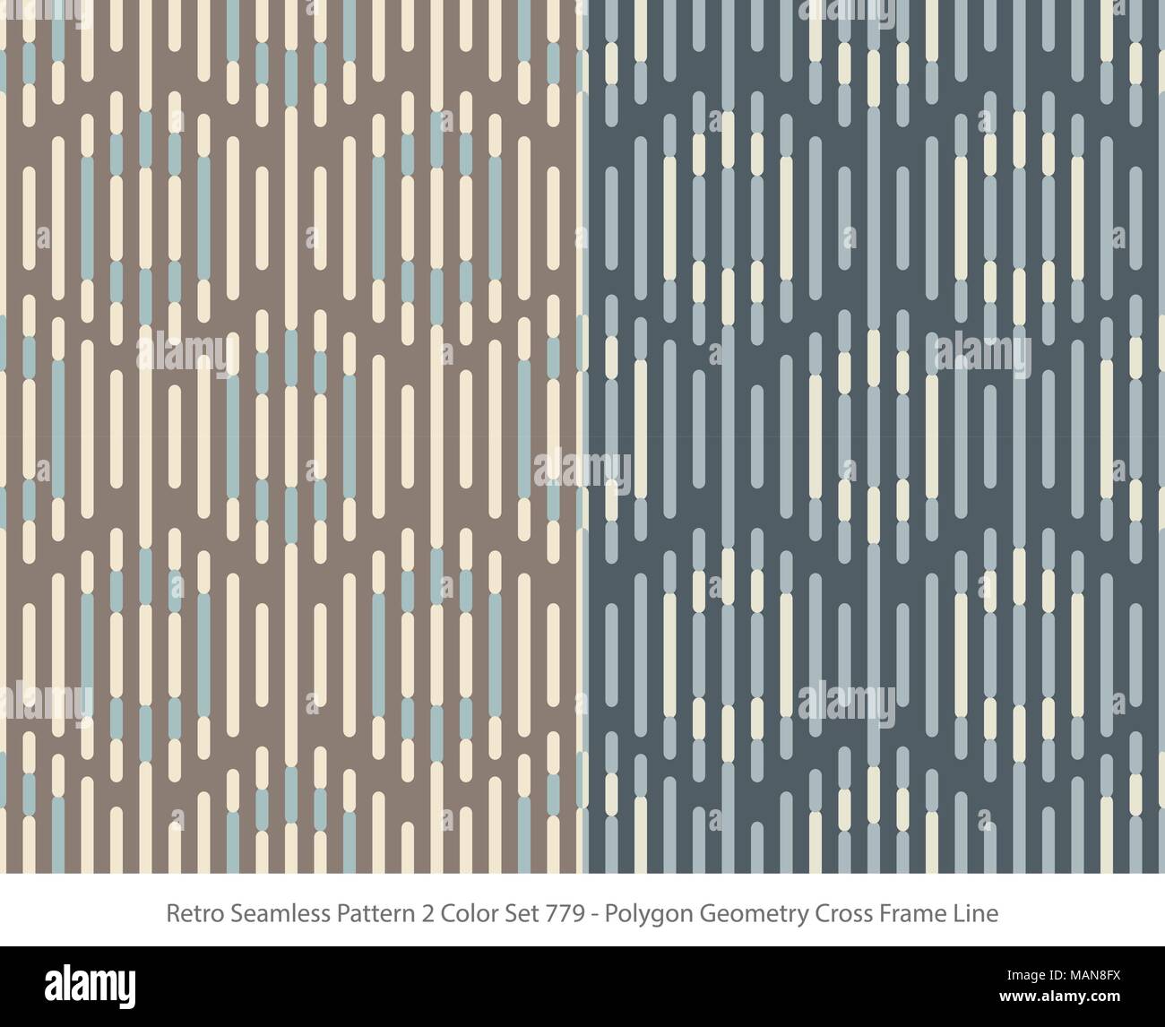Retro Seamless Background 2 Color Set Polygon Geometry Cross Frame Line Stock Vector Image & Art ...