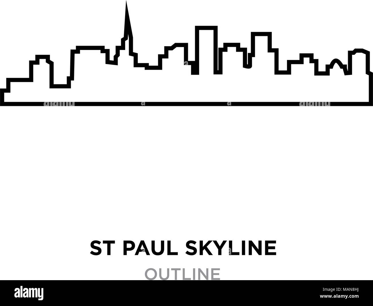 Skyline with st pauls cathedral Stock Vector Images - Alamy