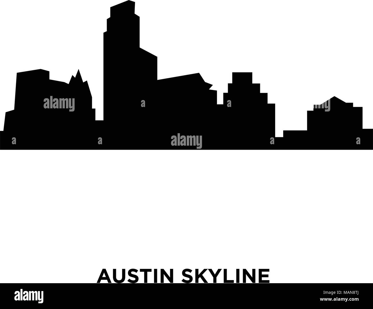 Austin skyline vector vectors hi-res stock photography and images - Alamy