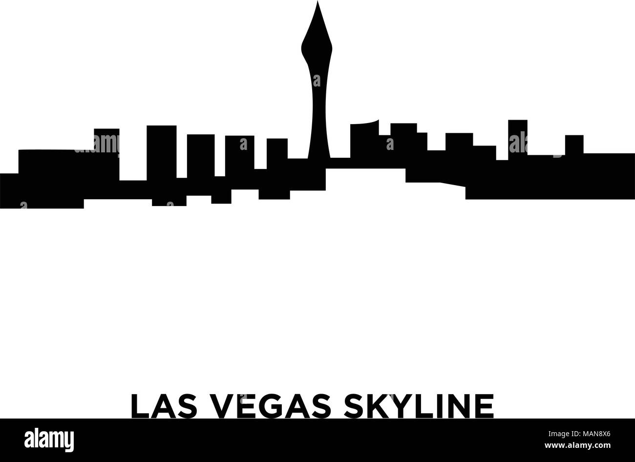 Las vegas skyline silhouette on hi-res stock photography and images - Alamy