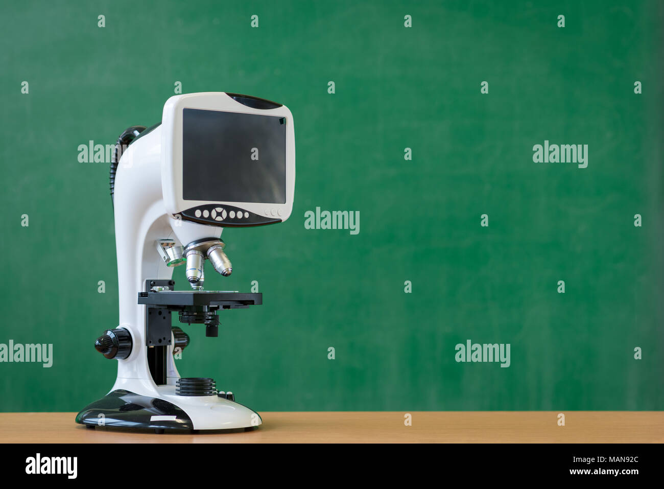 Modern digital microscope with LCD display Stock Photo - Alamy