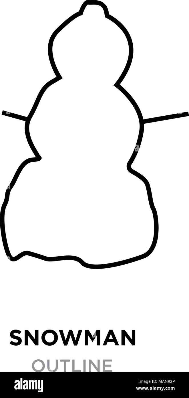 snowman outline images on white background, vector illustration Stock ...