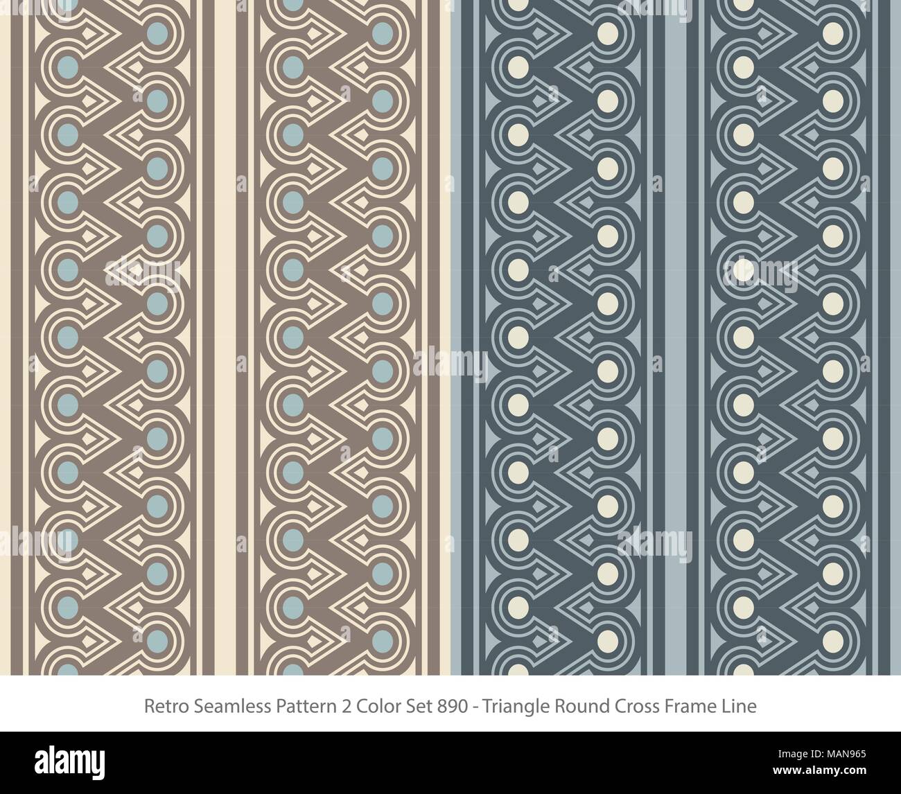 Retro Seamless Background 2 Color Set Triangle Round Cross Frame Line Stock Vector Image & Art ...
