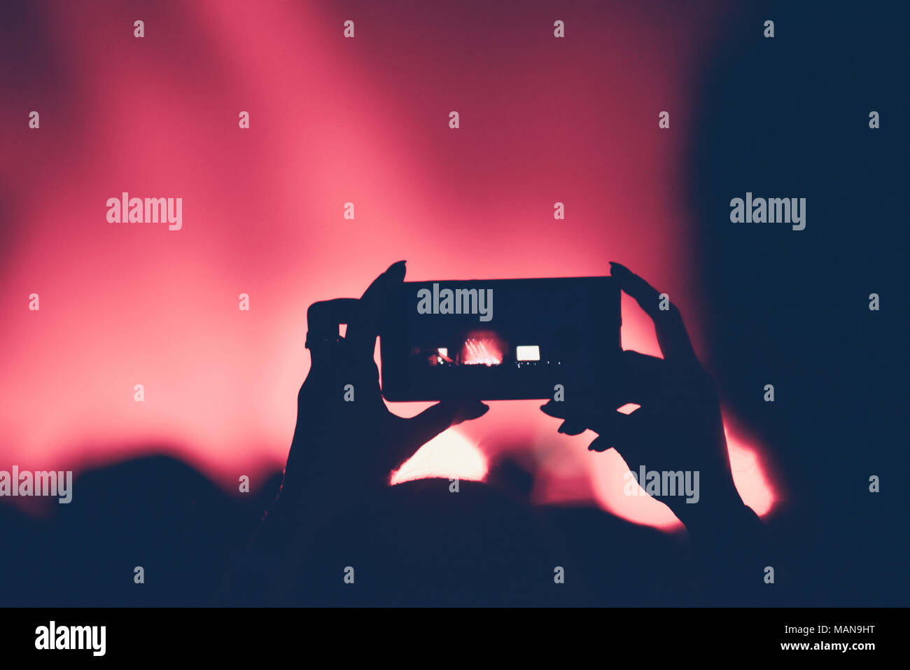 Telephone close up silhouette hi-res stock photography and images - Alamy
