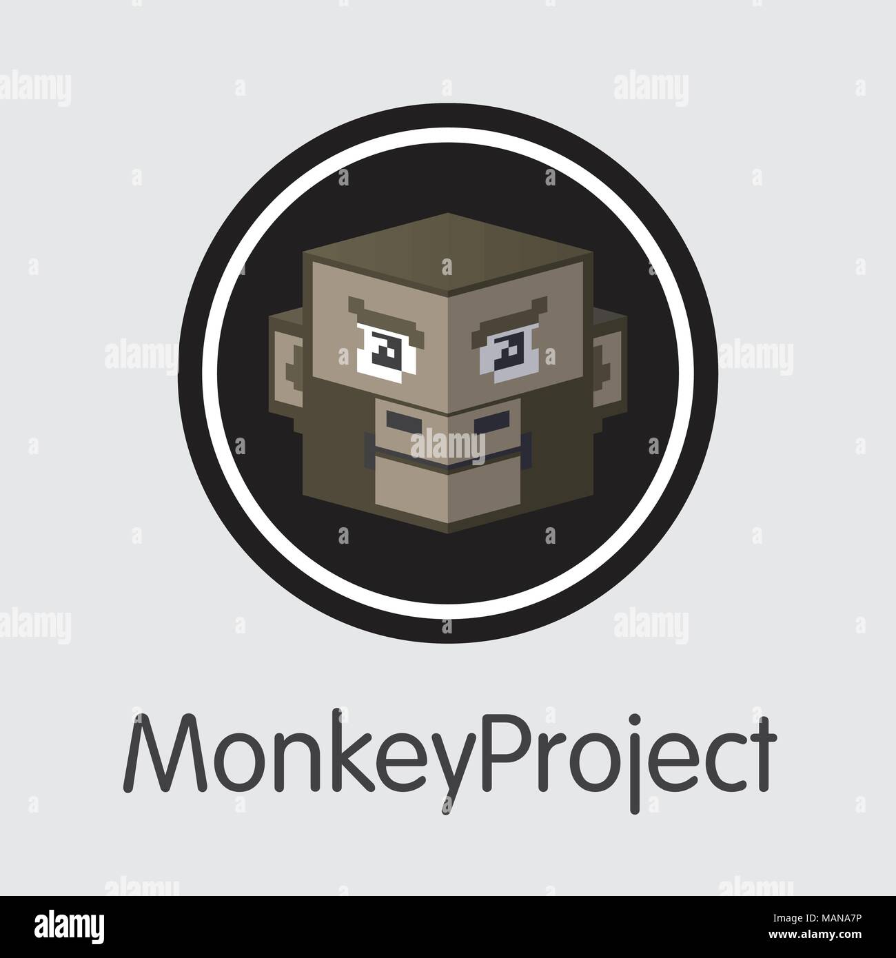 Monkeyproject Virtual Currency. Vector MONK Logo Stock Vector Image ...