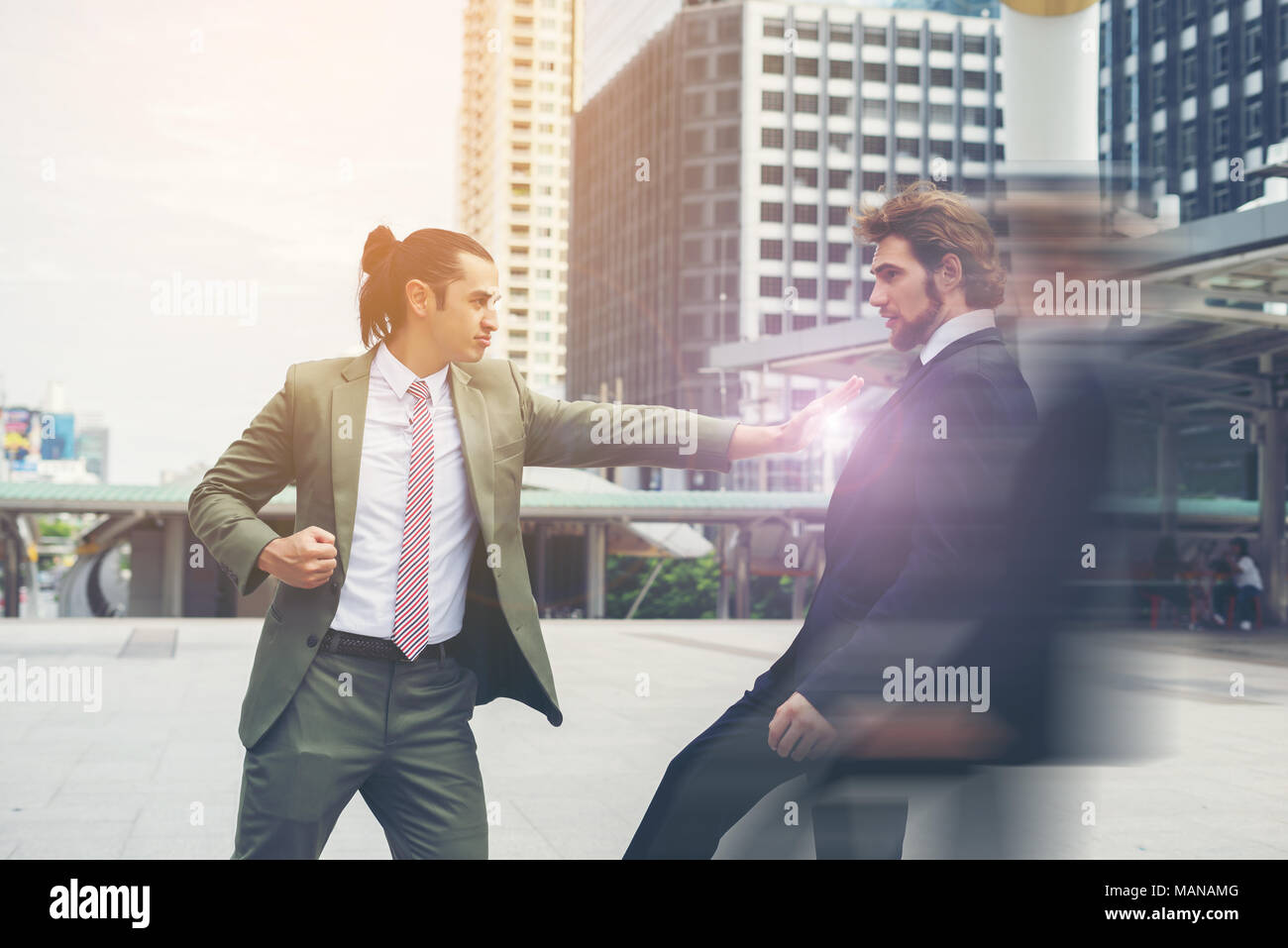Two businessmen fighting other hi-res stock photography and images - Alamy