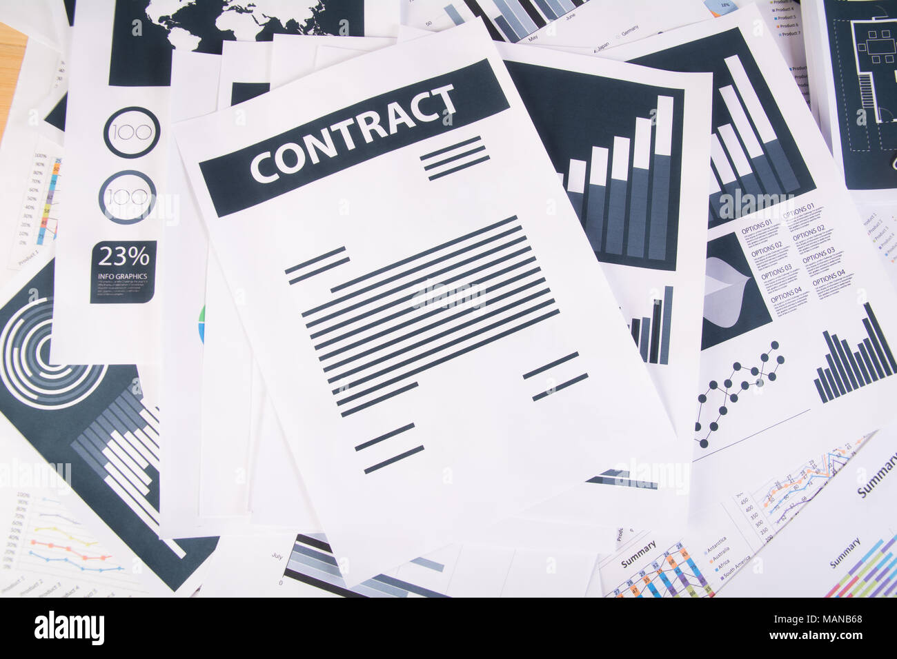 Business report. Graphs and charts. Business concept Stock Photo - Alamy