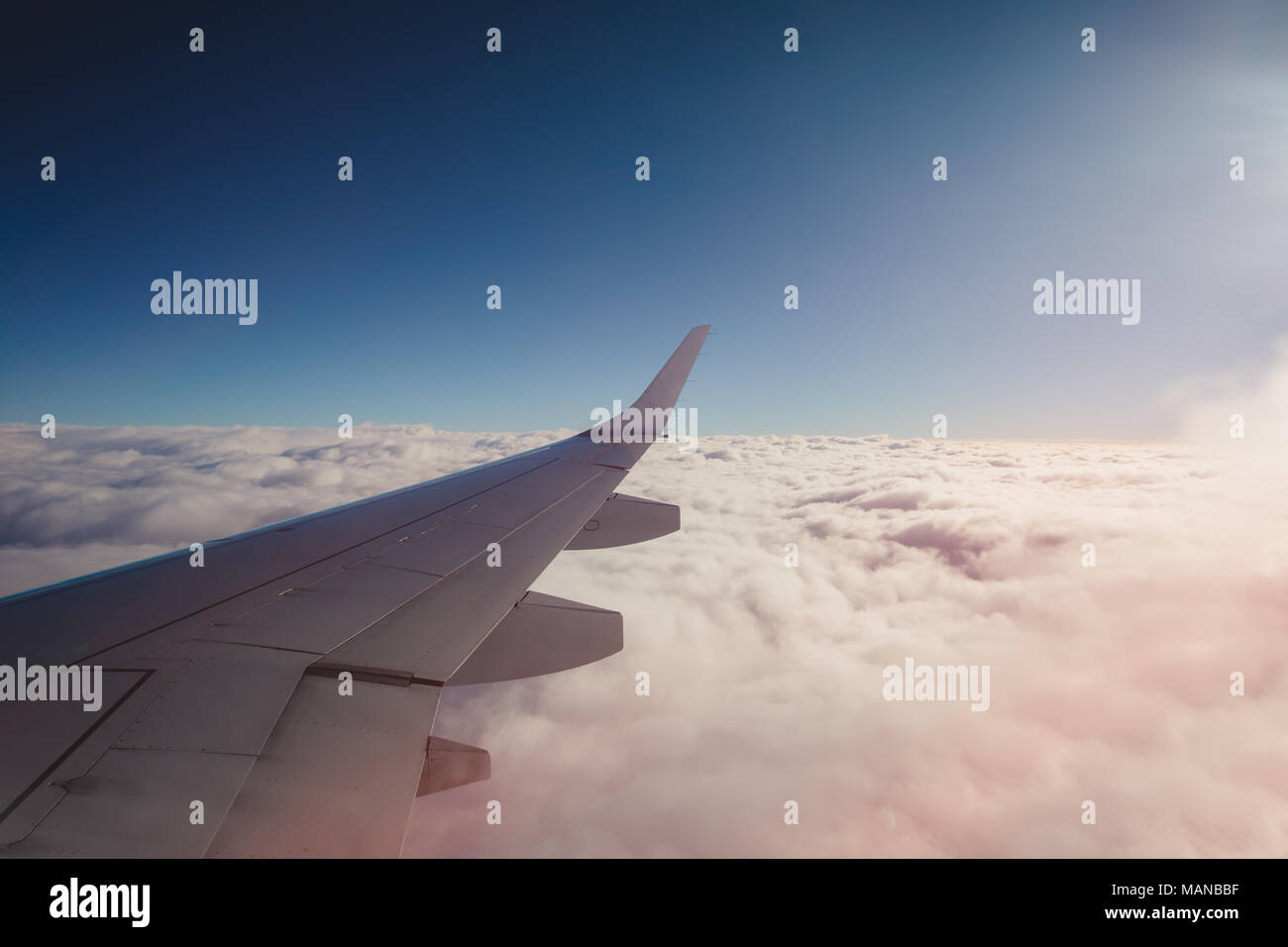 Airplane wing top view hi-res stock photography and images - Alamy