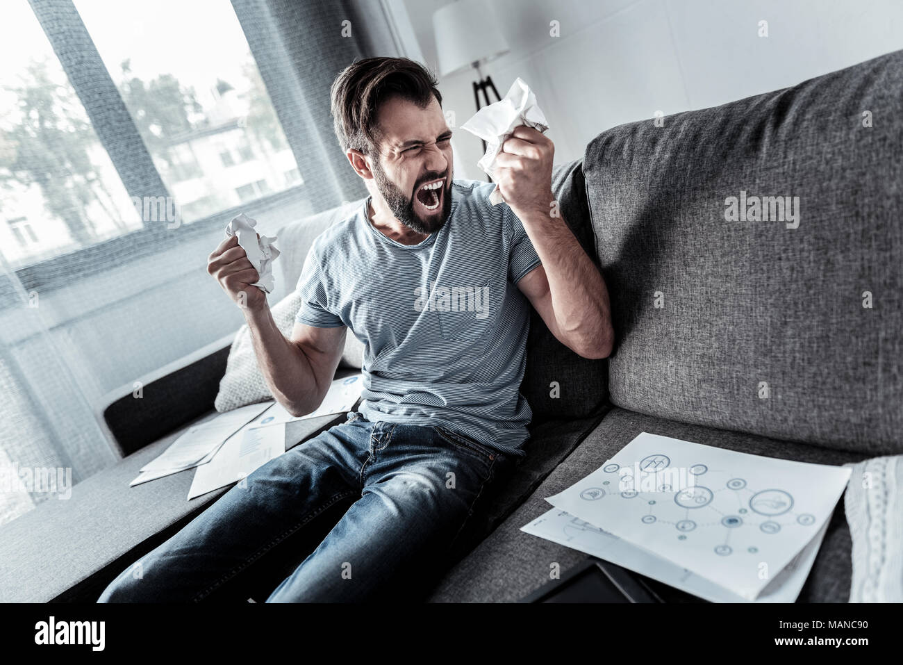 Crumpling up hi-res stock photography and images - Alamy