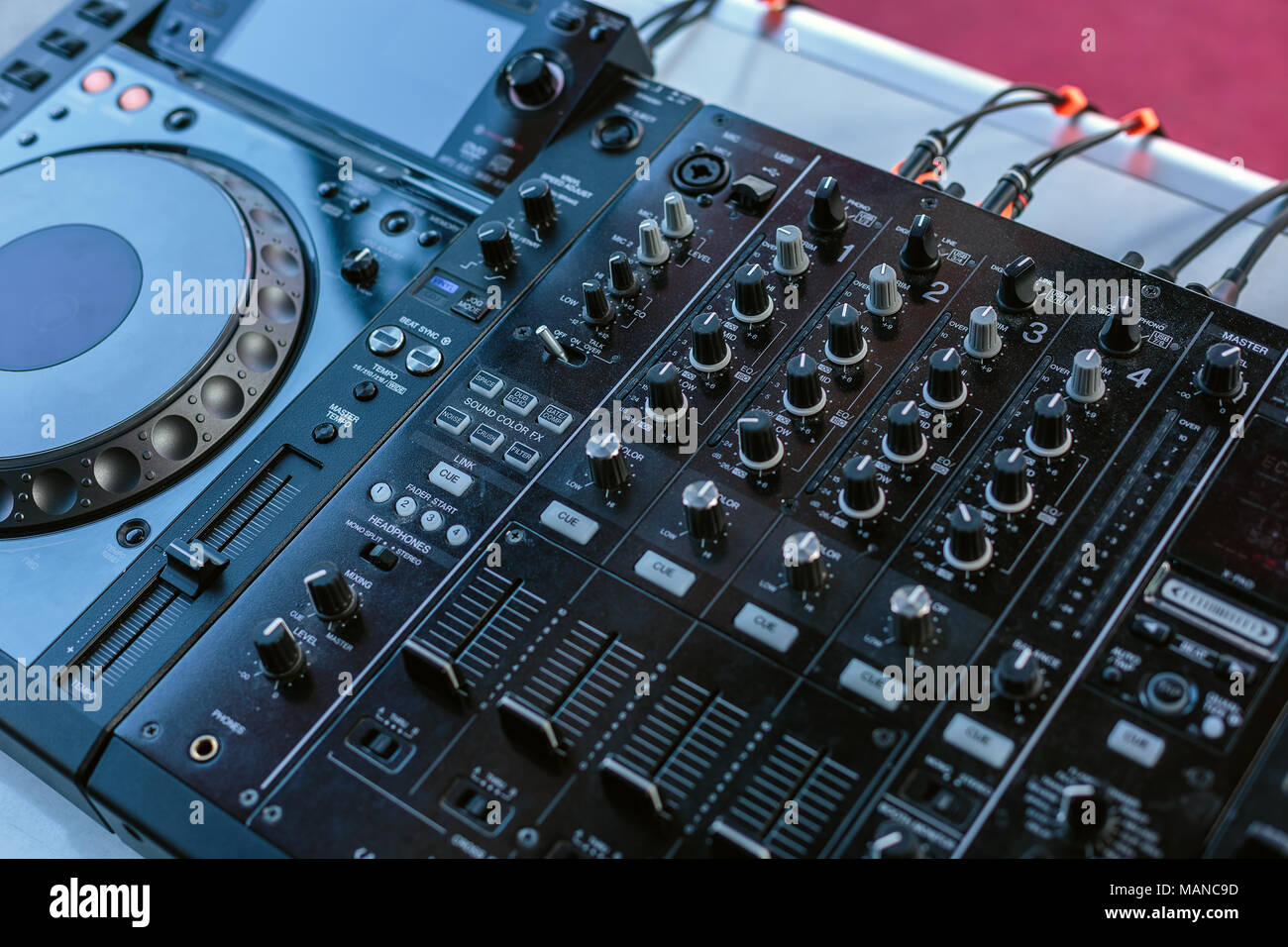 Sound music mixer closeup, entertainment concept Stock Photo - Alamy