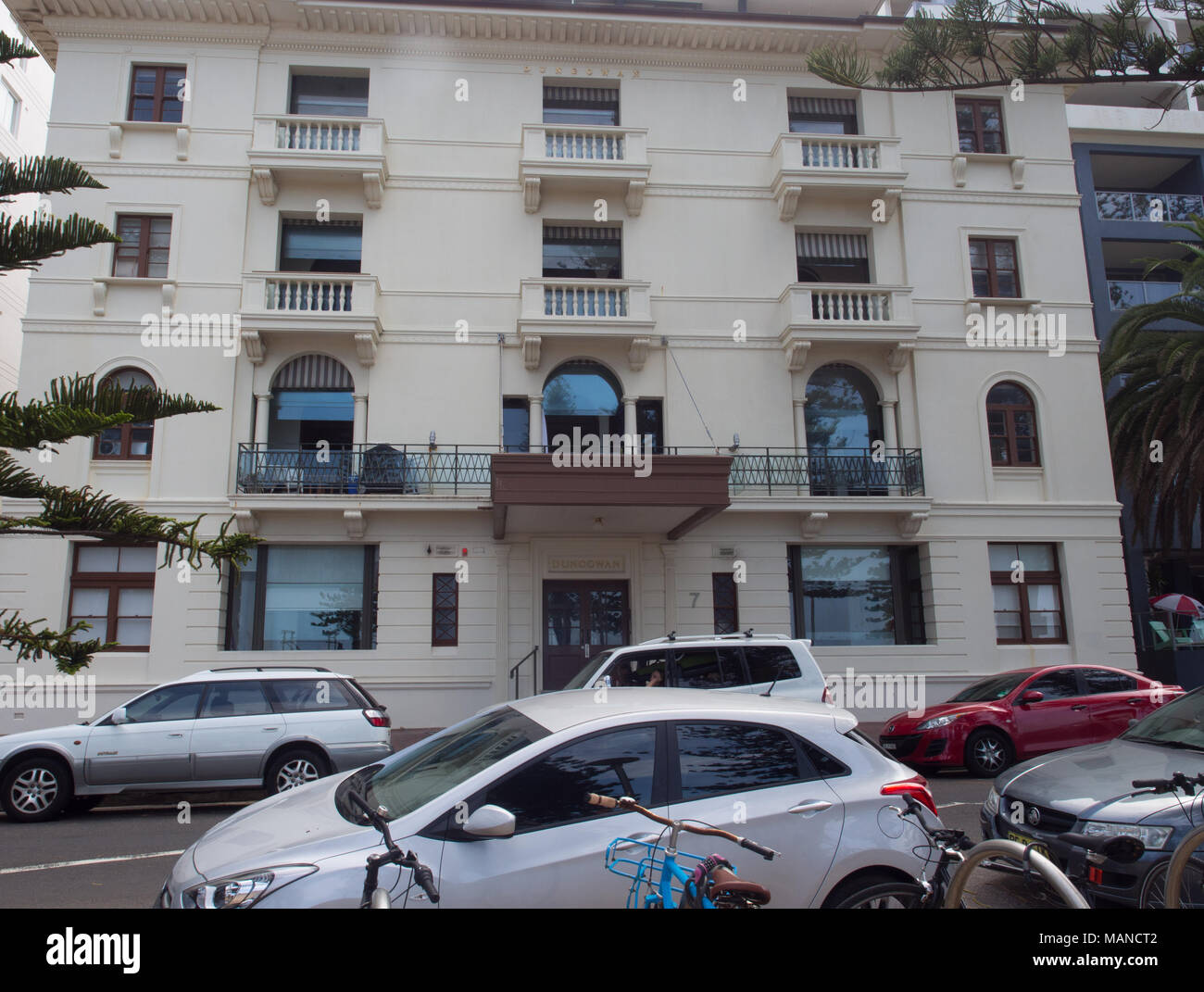 Building With Balconies In Manly Stock Photo - Alamy