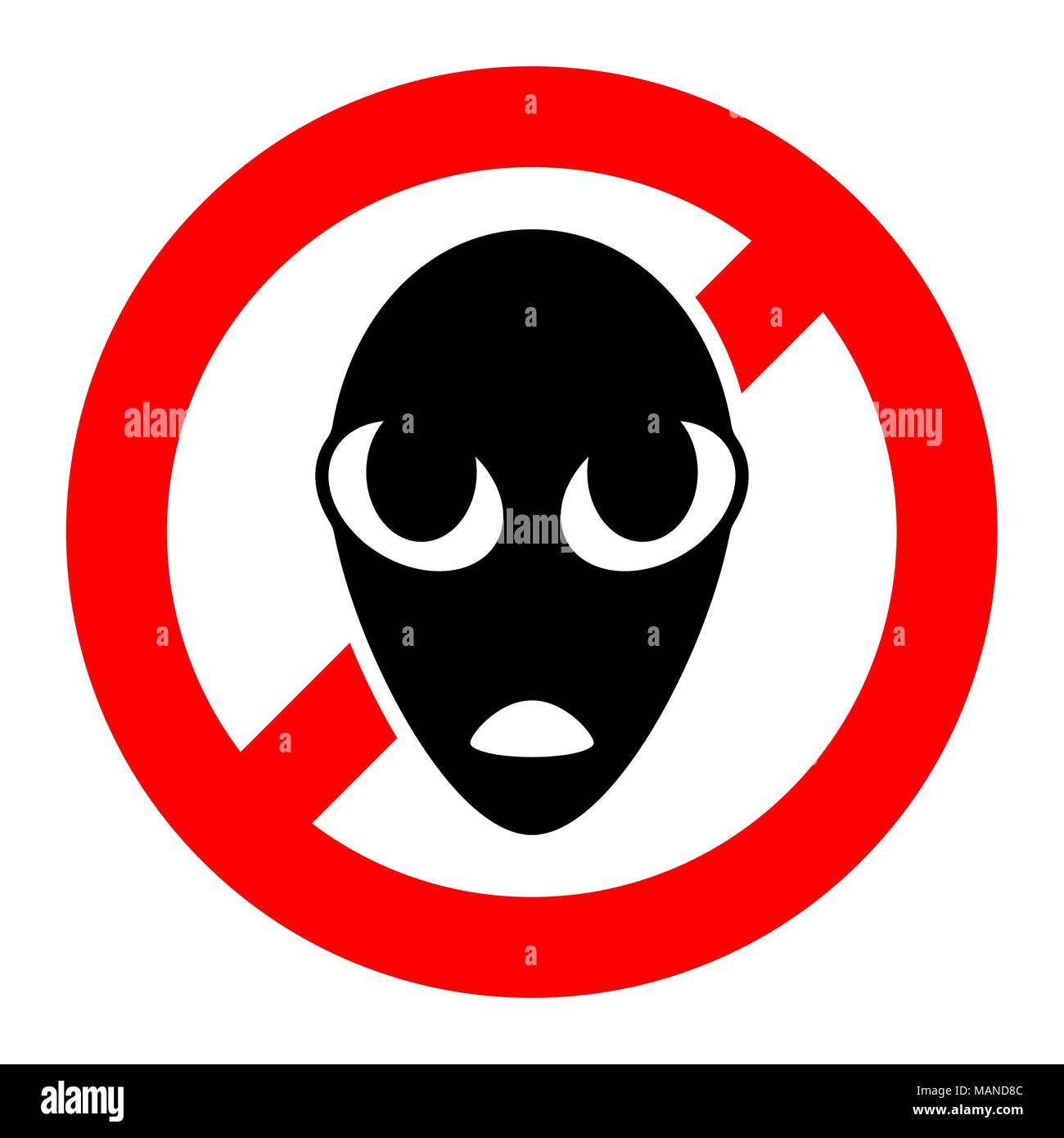 No aliens sign. Vector Stock Vector Image & Art - Alamy