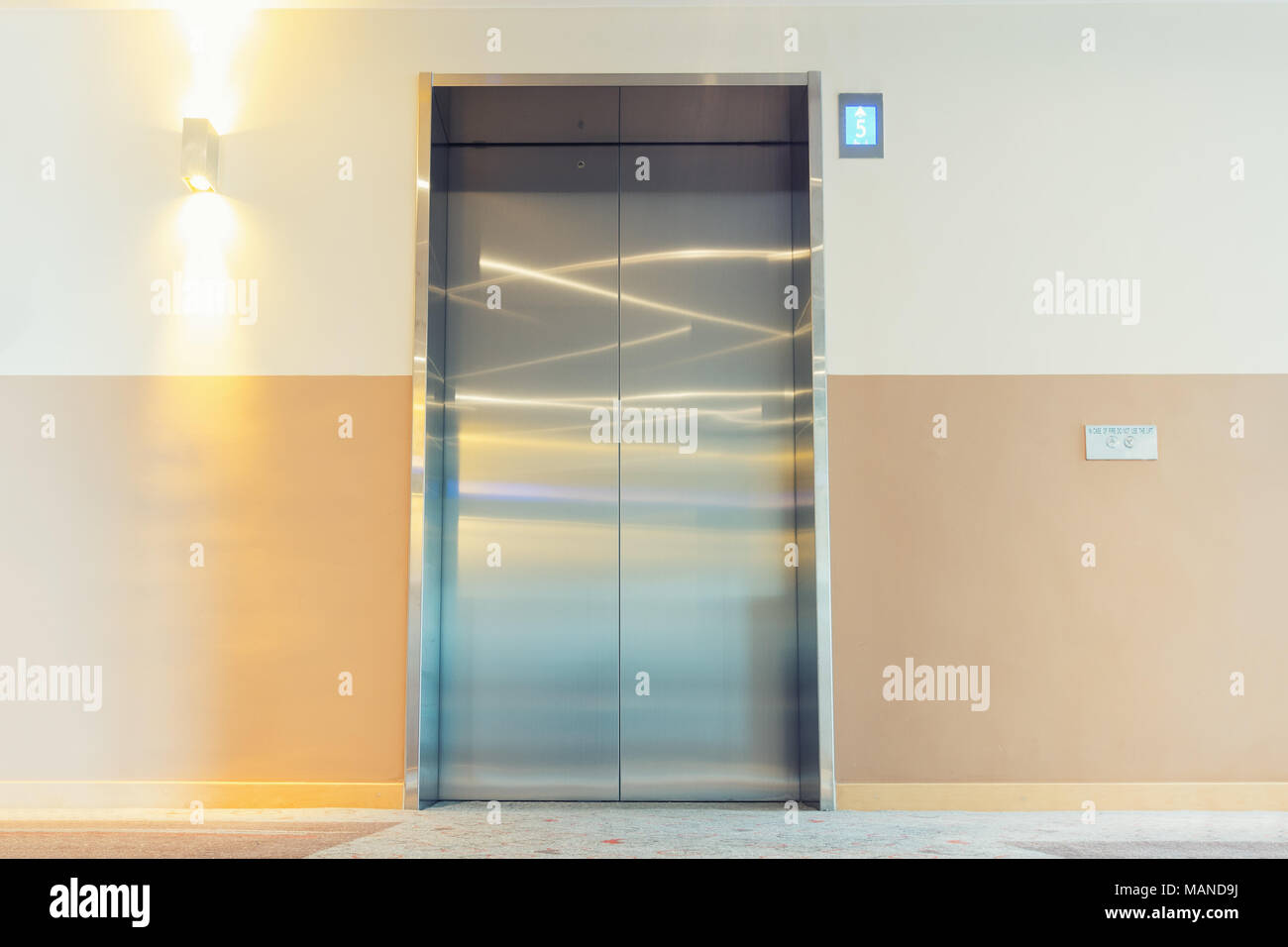 An elevator interior design, modern building design Stock Photo - Alamy