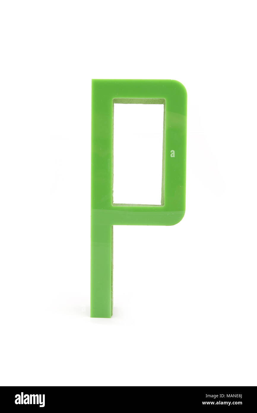 Plastic letter P isolated on white background Stock Photo - Alamy