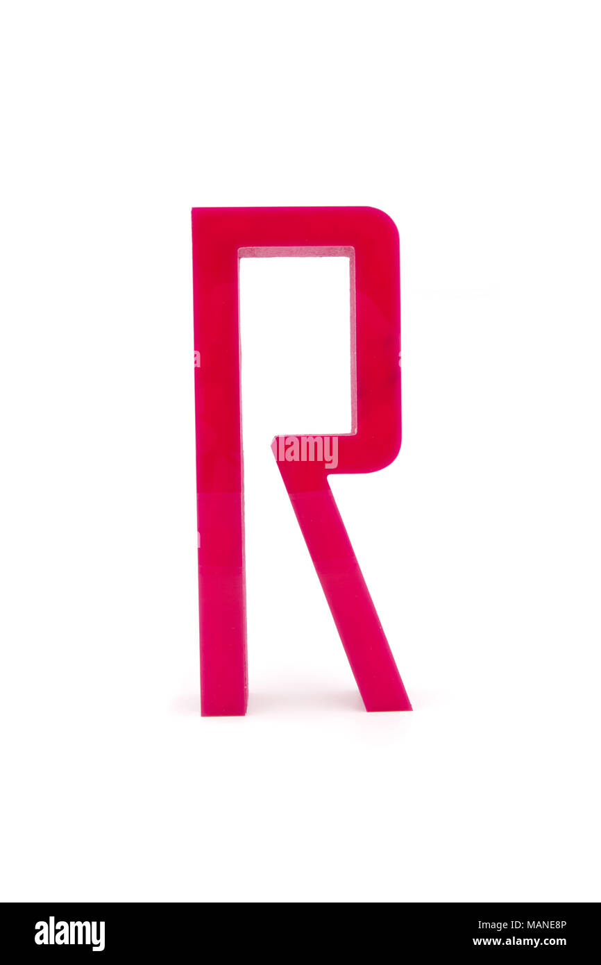 Plastic letter R isolated on white background Stock Photo - Alamy